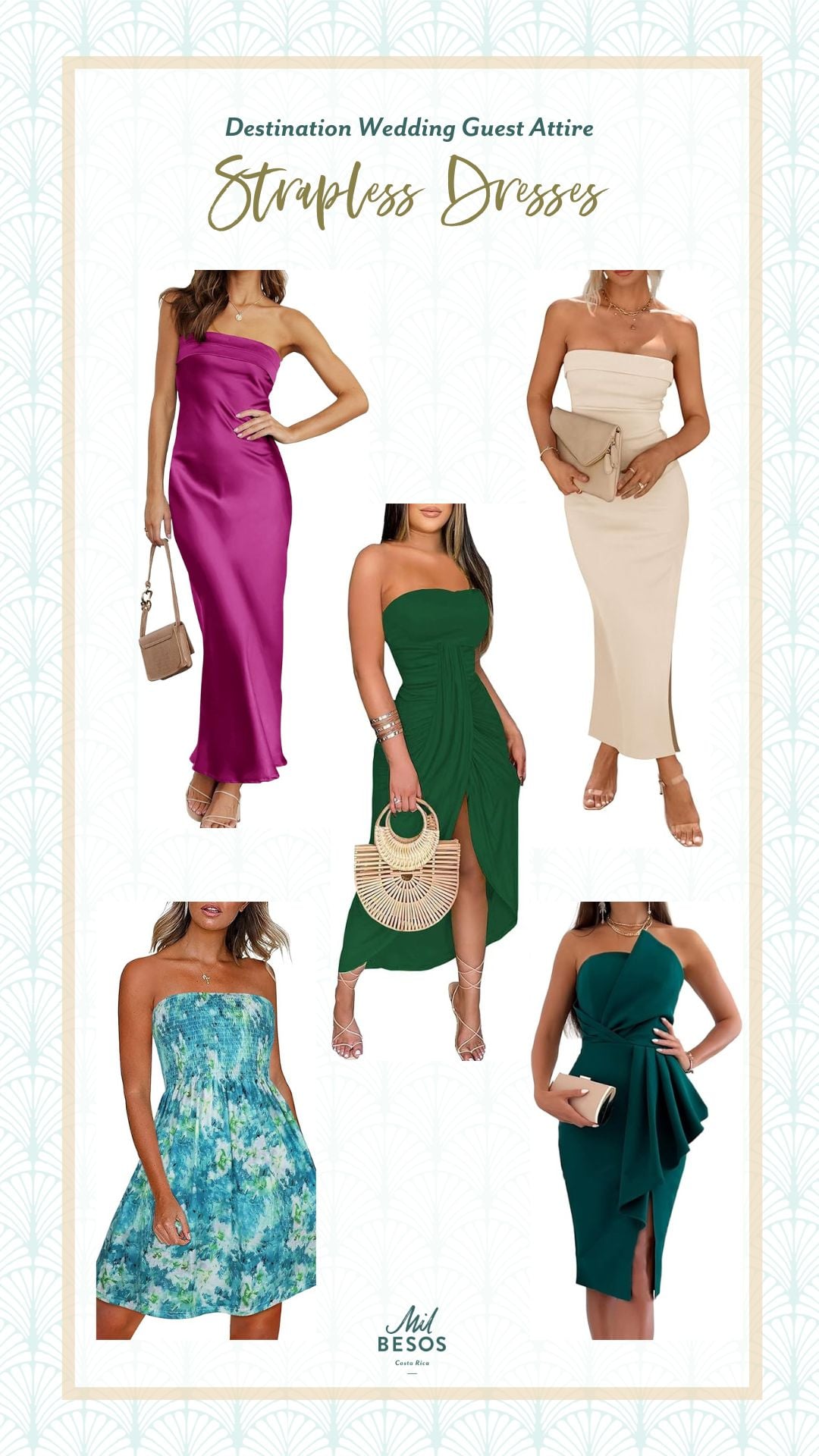 Strapless Dresses for Wedding Guests • Mil Besos Shop